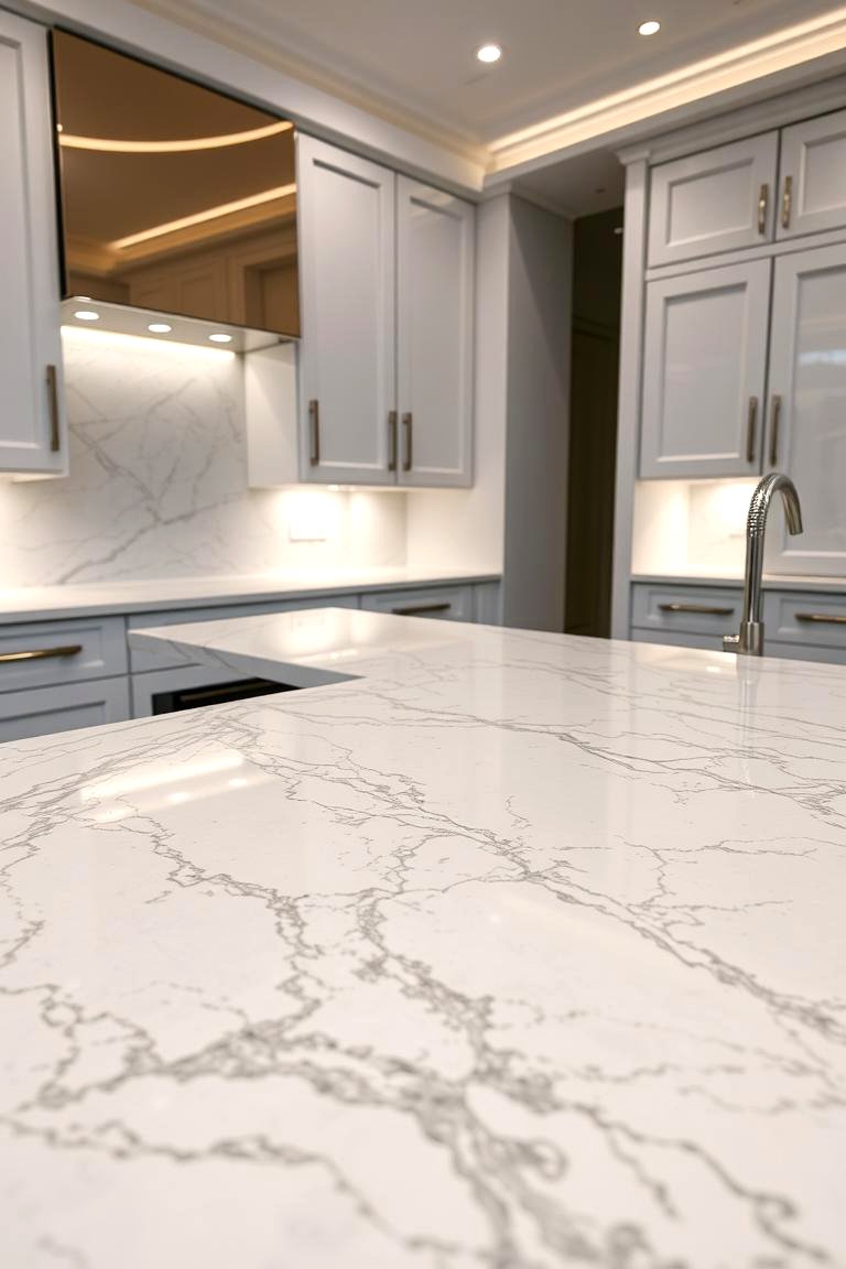30 Quartz Kitchen Countertops for Modern & Durable Surfaces