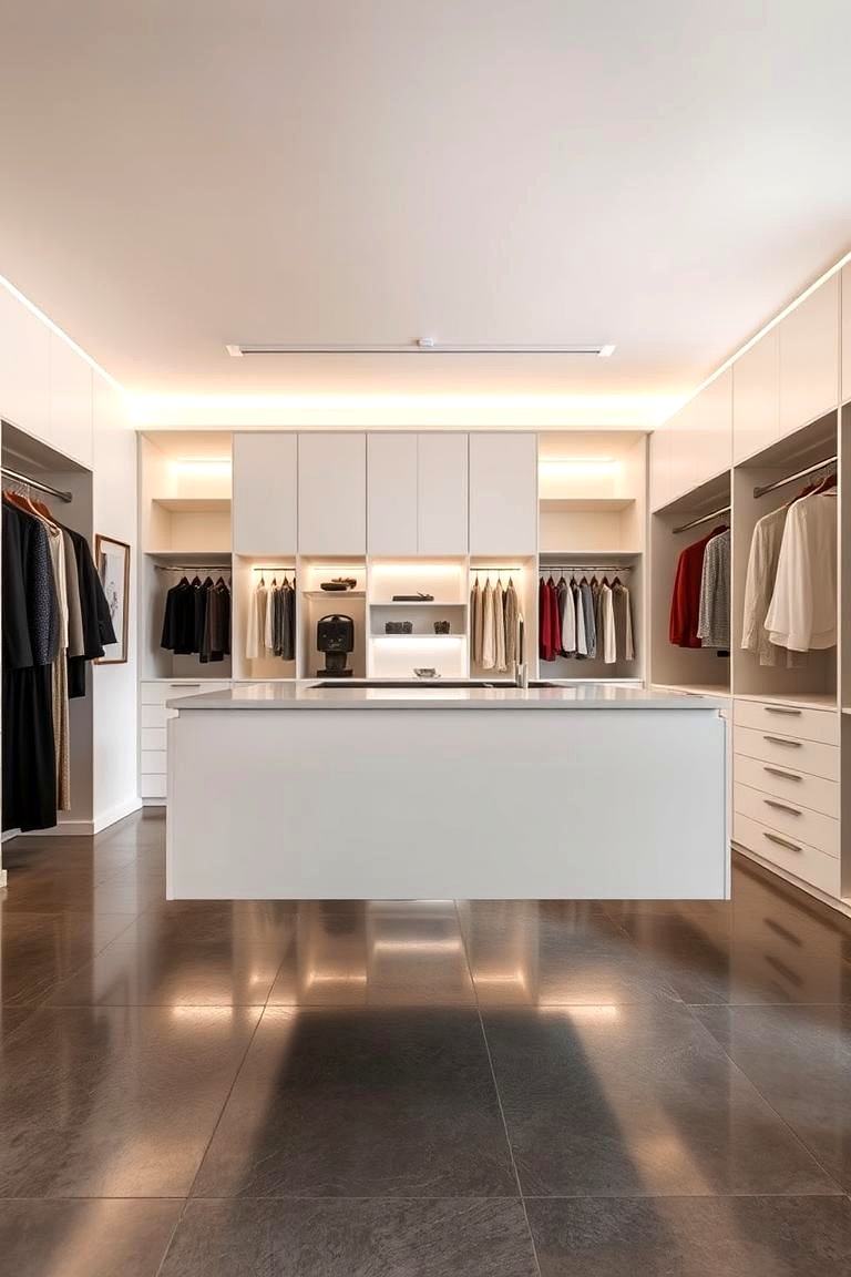 30 Closet Island Ideas: Luxurious Walk-In Storage Solutions