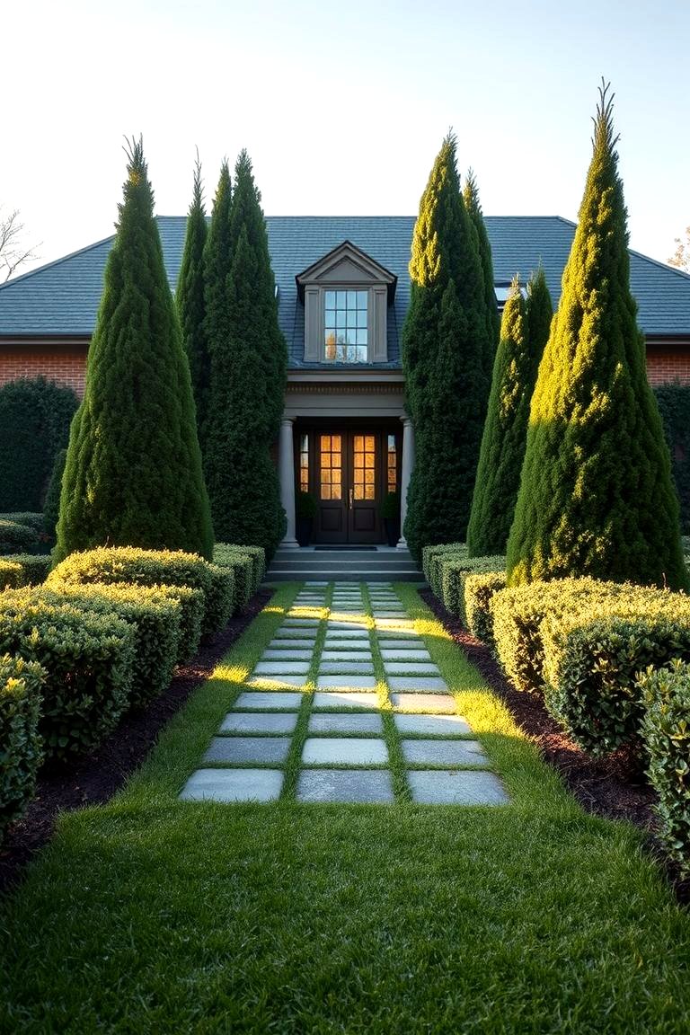 30 Front Yard Evergreen Landscaping Ideas for Year-Round Beauty