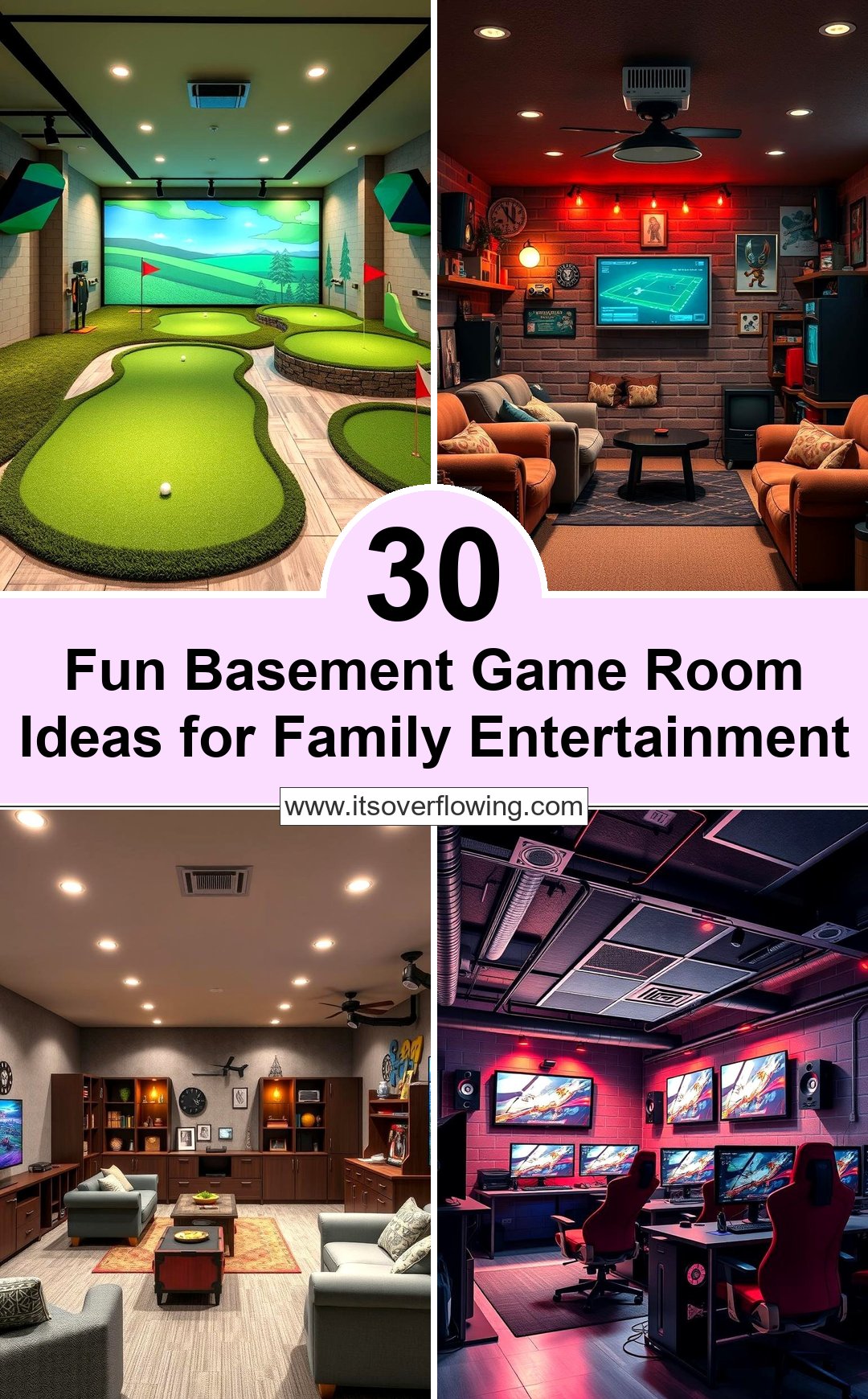 30 Fun Basement Game Room Ideas for Family Entertainment