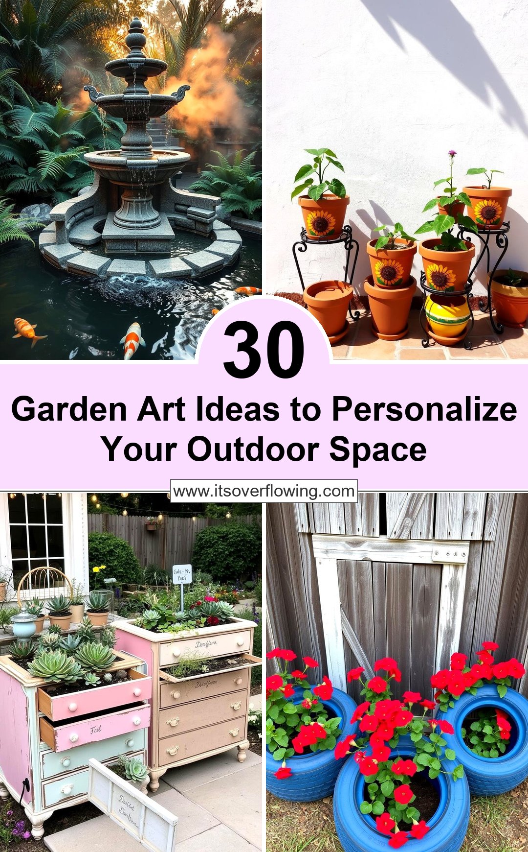 30 Garden Art Ideas to Personalize Your Outdoor Space