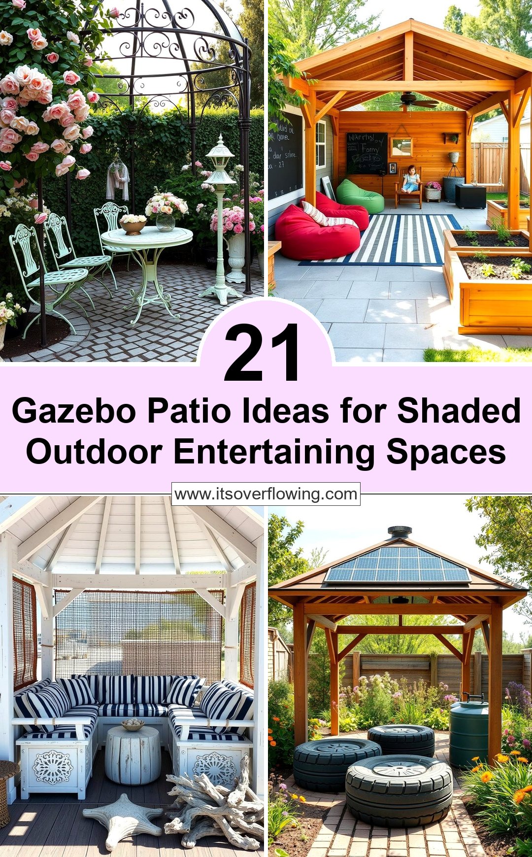 21 Gazebo Patio Ideas for Shaded Outdoor Entertaining Spaces