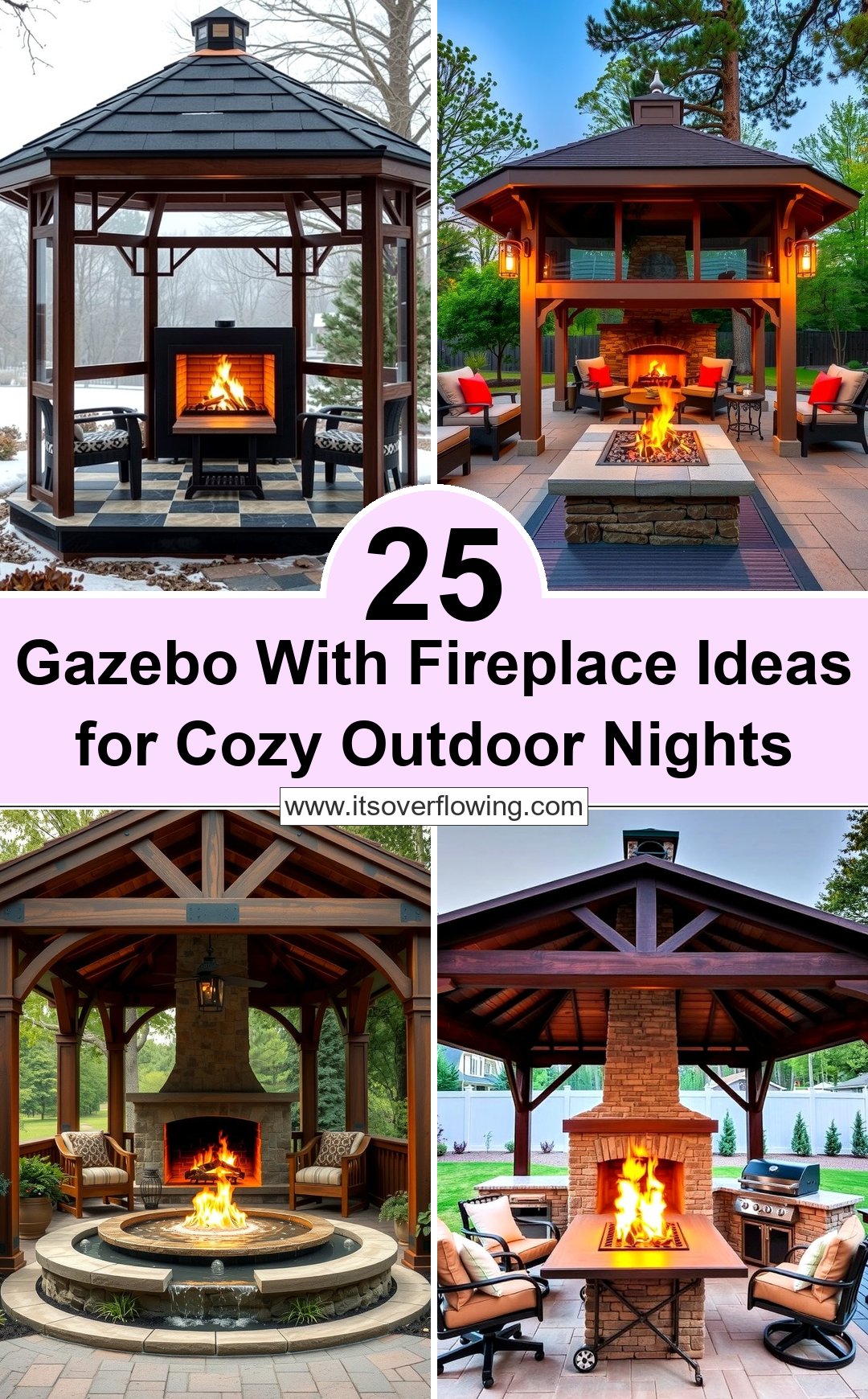 25 Gazebo With Fireplace Ideas for Cozy Outdoor Nights