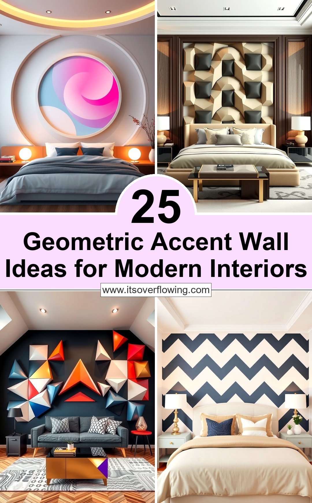 25 Geometric Accent Wall Ideas for Modern Interiors