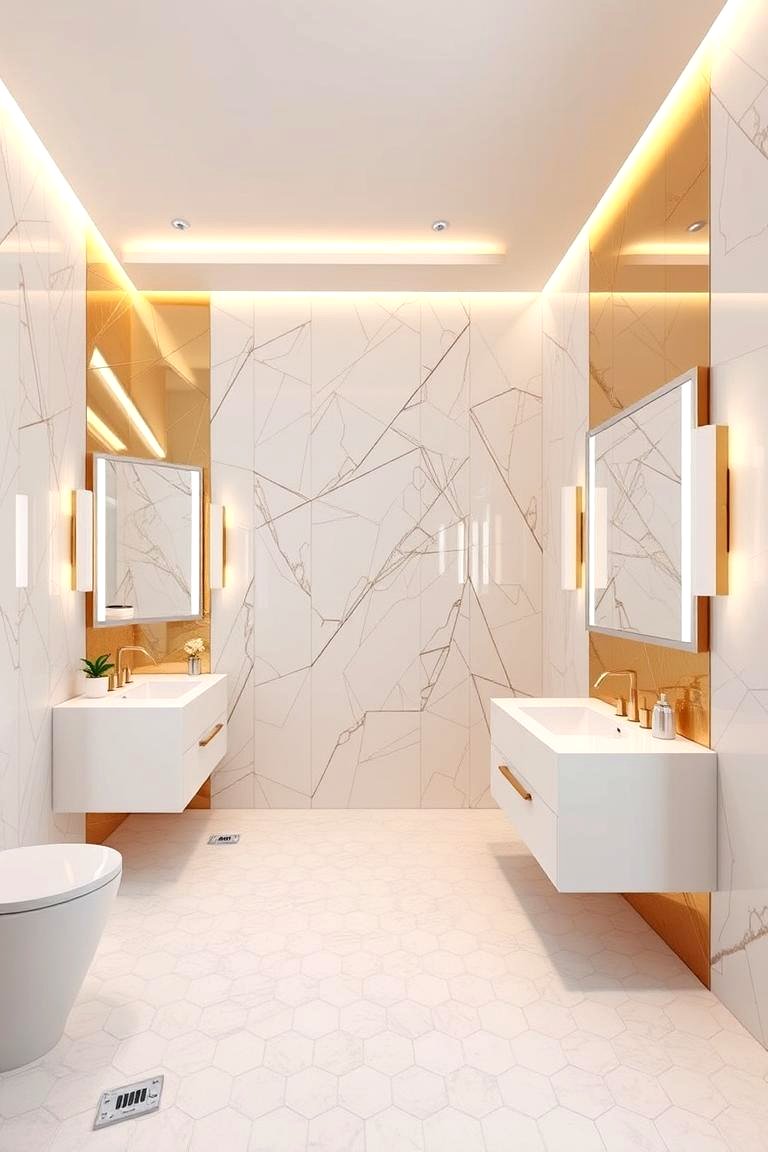30 Gold Bathroom Ideas for Luxurious, Modern Spaces