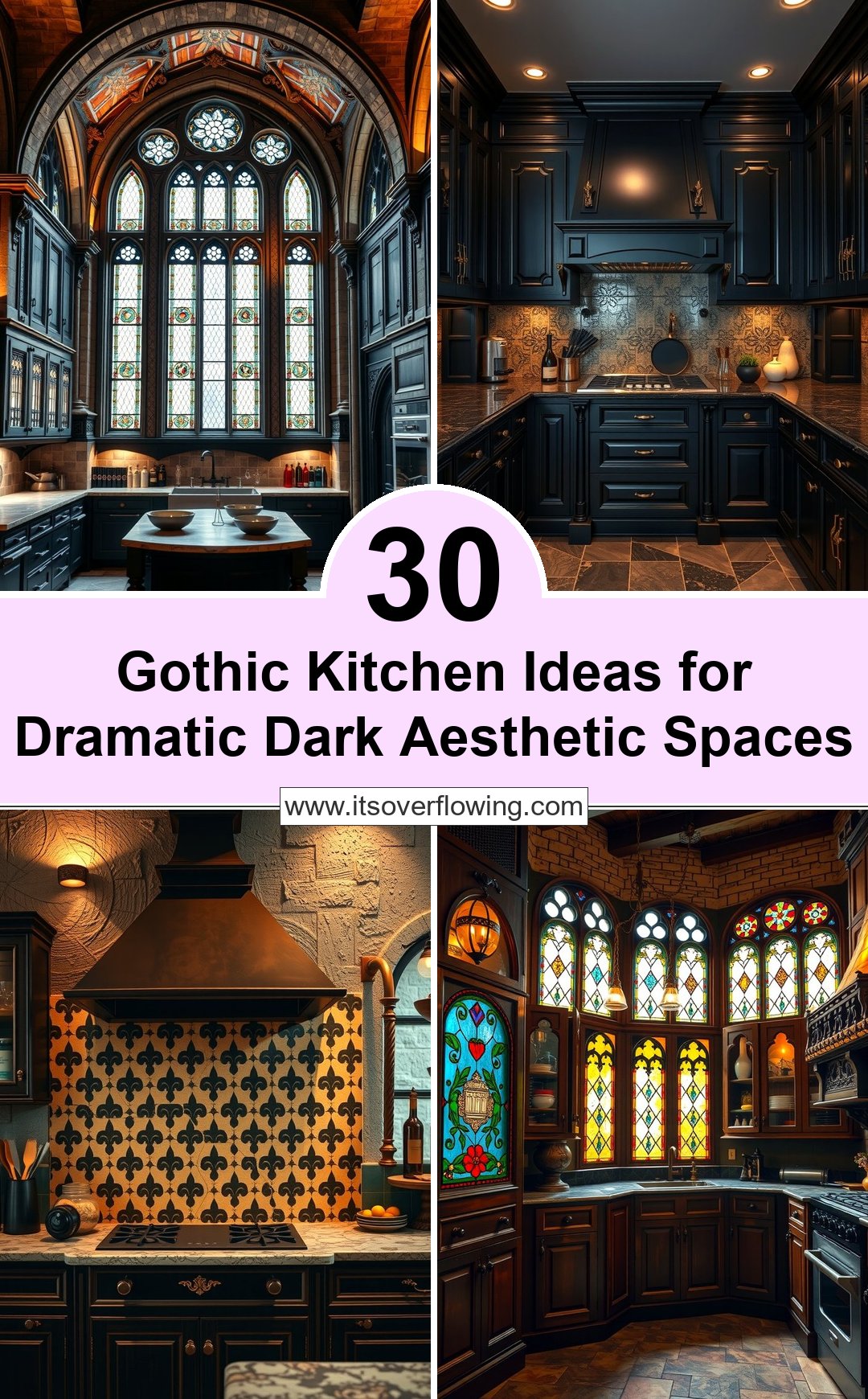 30 Gothic Kitchen Ideas for Dramatic Dark Aesthetic Spaces