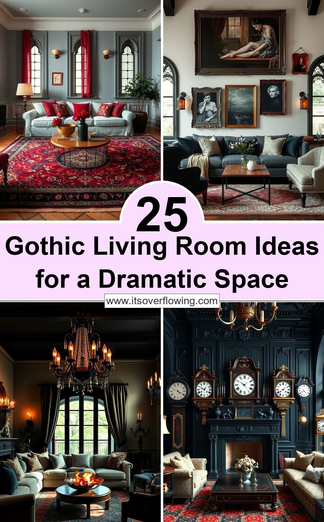 25 Gothic Living Room Ideas for a Dramatic Space