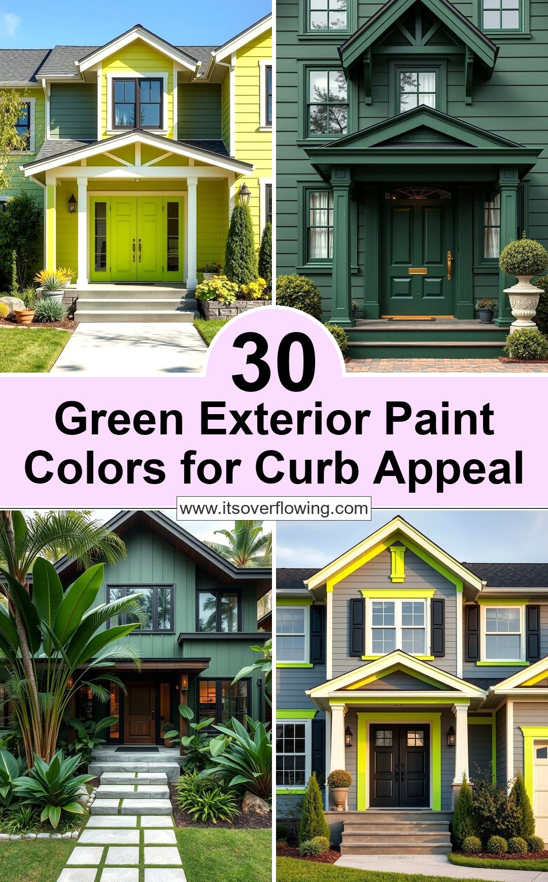30 Green Exterior Paint Colors for Curb Appeal