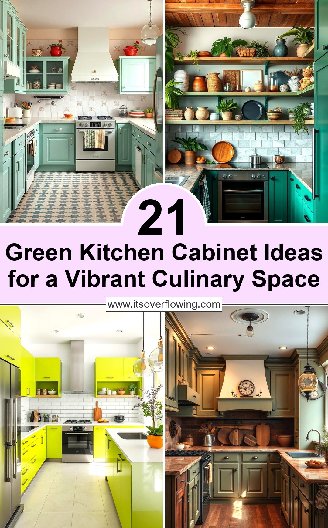 21 Green Kitchen Cabinet Ideas for a Vibrant Culinary Space