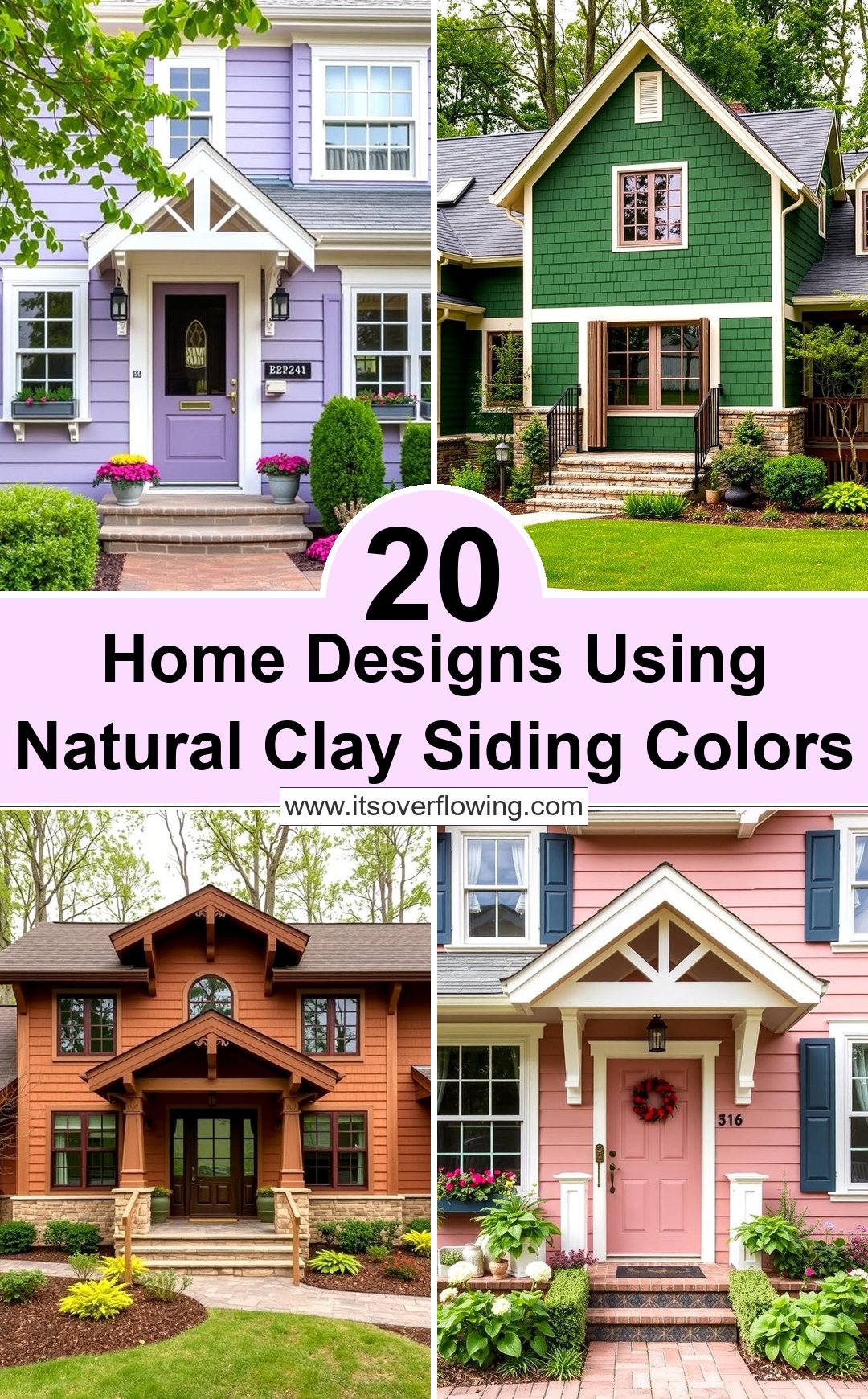 20 Home Designs Using Natural Clay Siding Colors