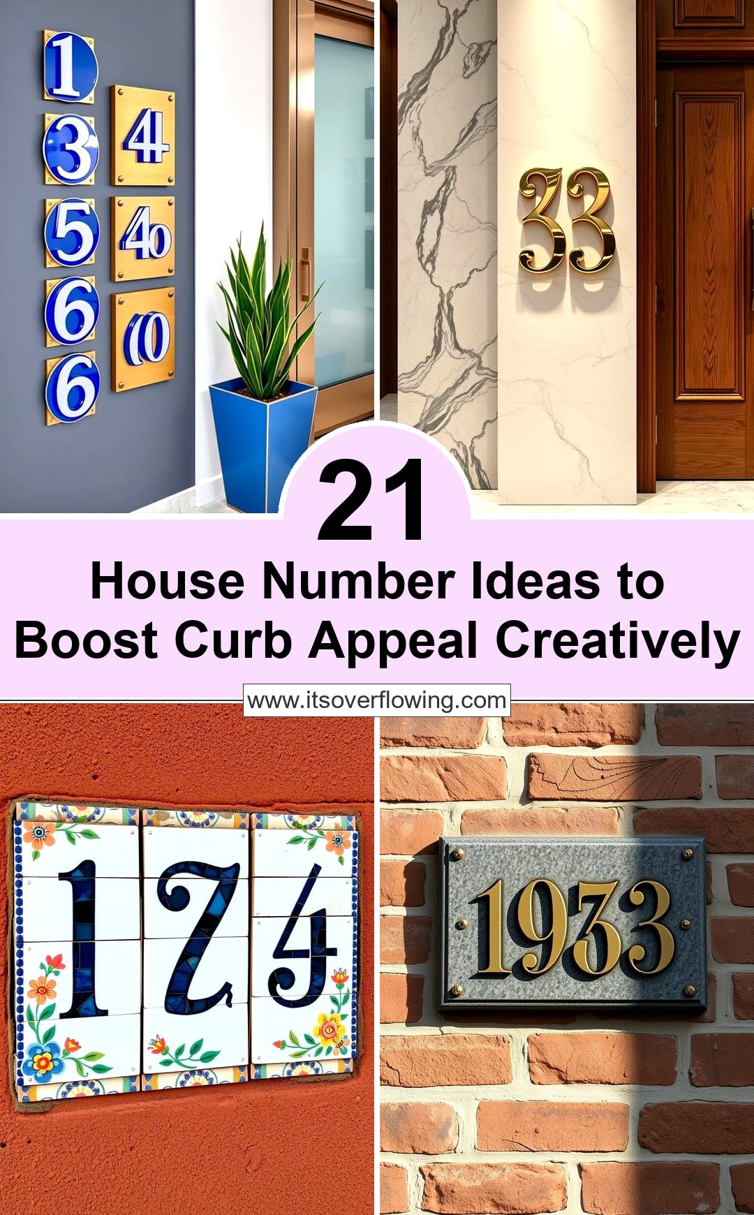 21 House Number Ideas to Boost Curb Appeal Creatively