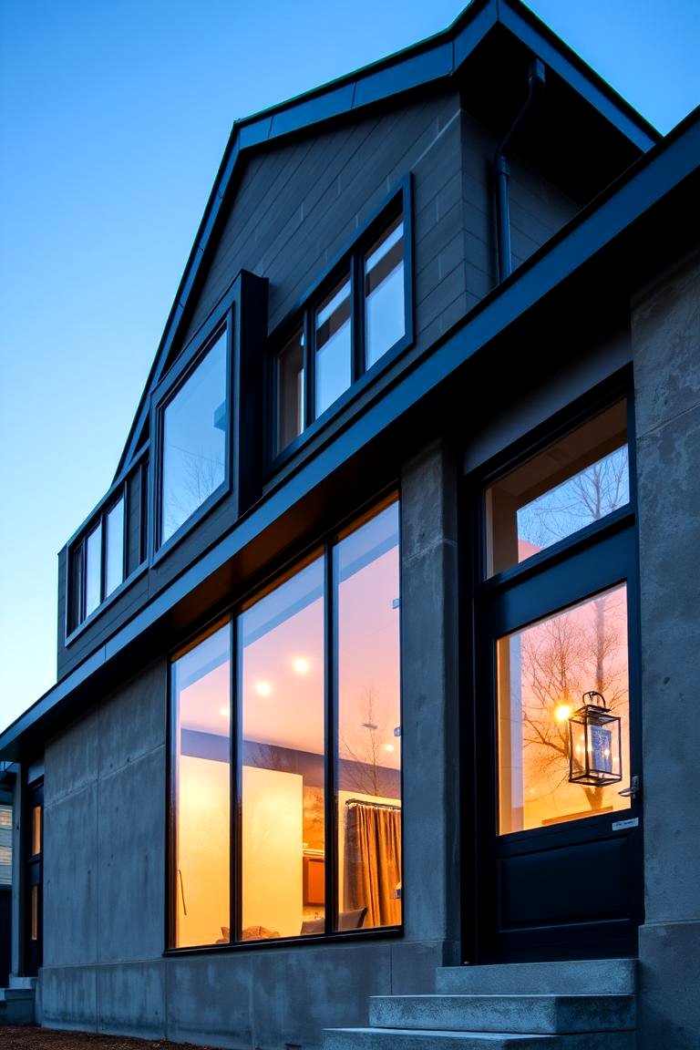 30 Modern House Designs With Black Windows Inspiration