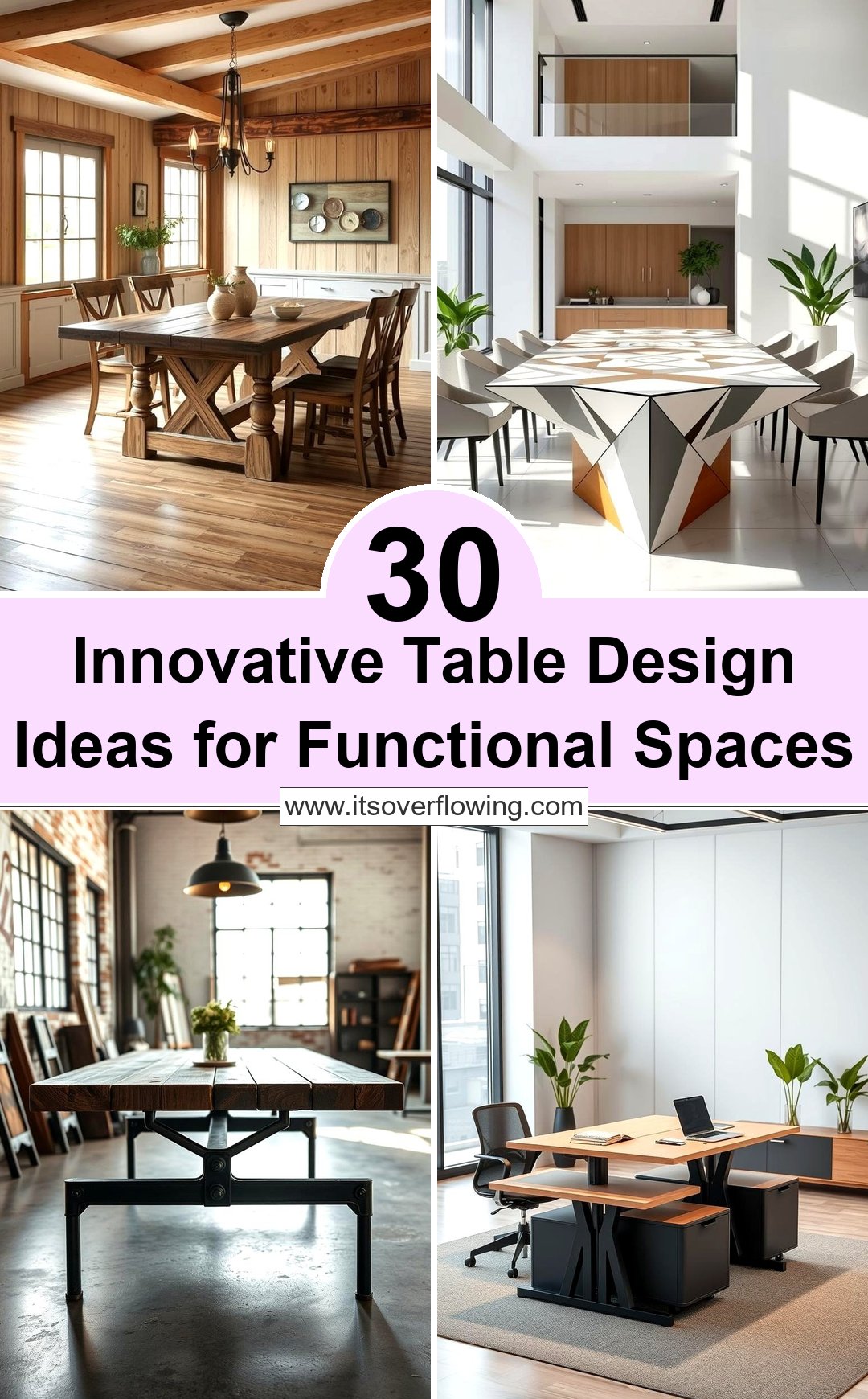 30 Innovative Table Design Ideas for Functional Spaces