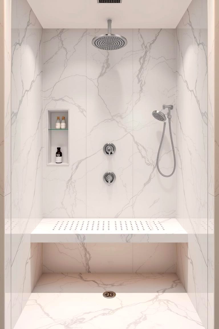 30 Shower Bench Ideas for Functional Bathroom Designs