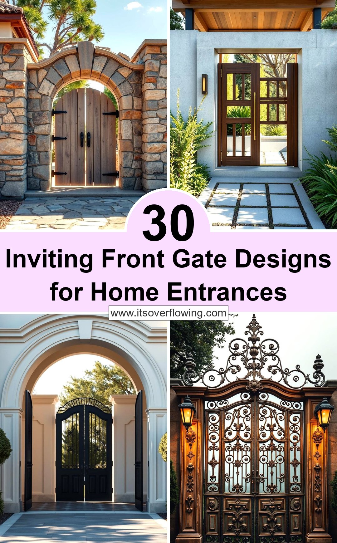 30 Inviting Front Gate Designs for Home Entrances