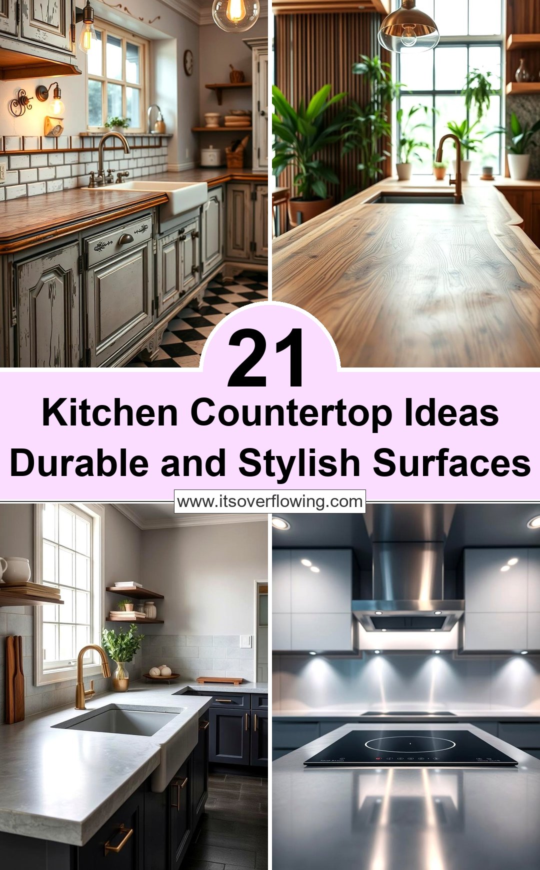21 Kitchen Countertop Ideas: Durable & Stylish Surfaces