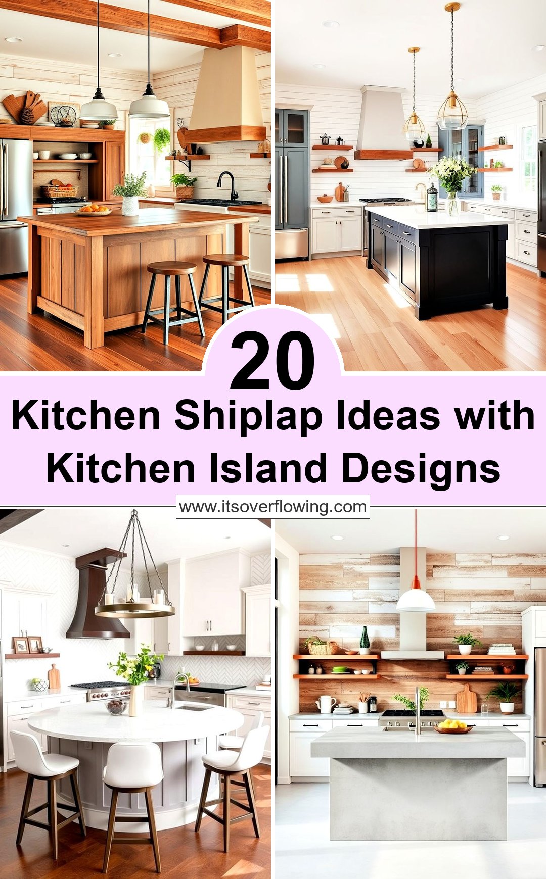 20 Kitchen Shiplap Ideas with Kitchen Island Designs