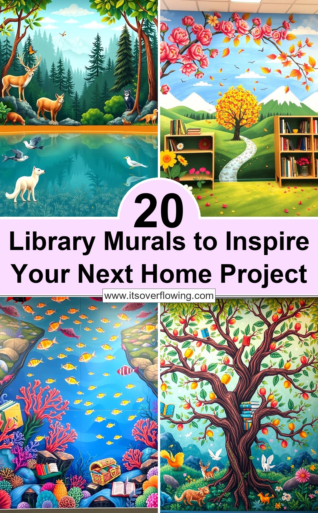 20 Library Murals to Inspire Your Next Home Project