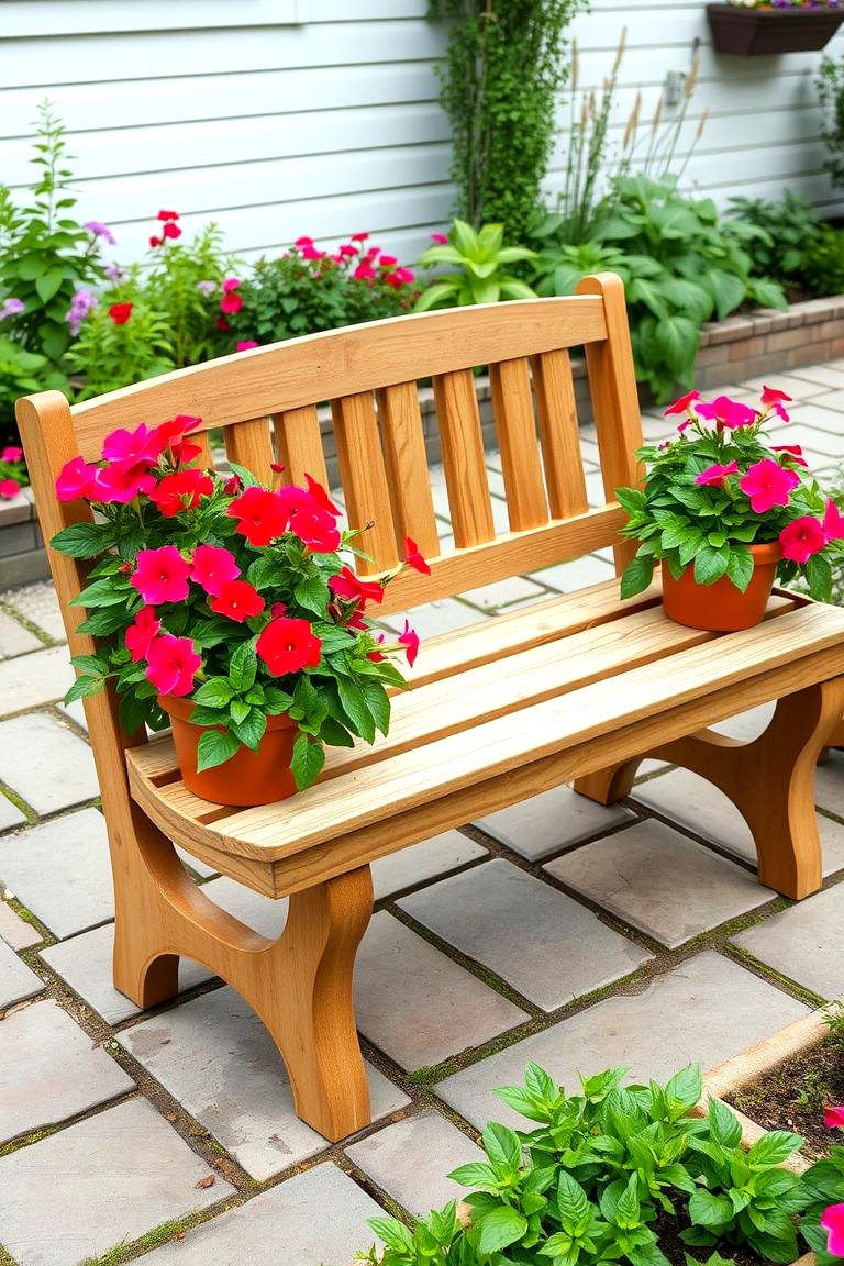 30 Charming Garden Bench Ideas for Relaxing Outdoor Spaces