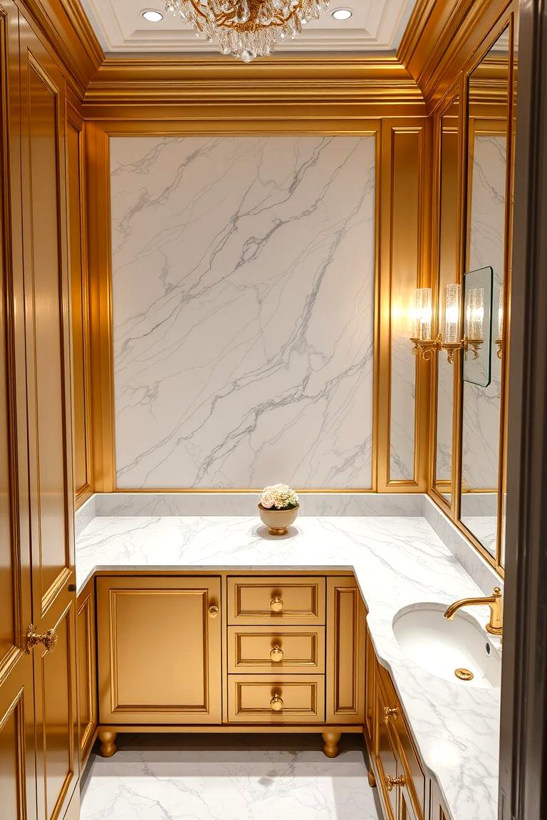 30 Gold Bathroom Ideas for Luxurious, Modern Spaces