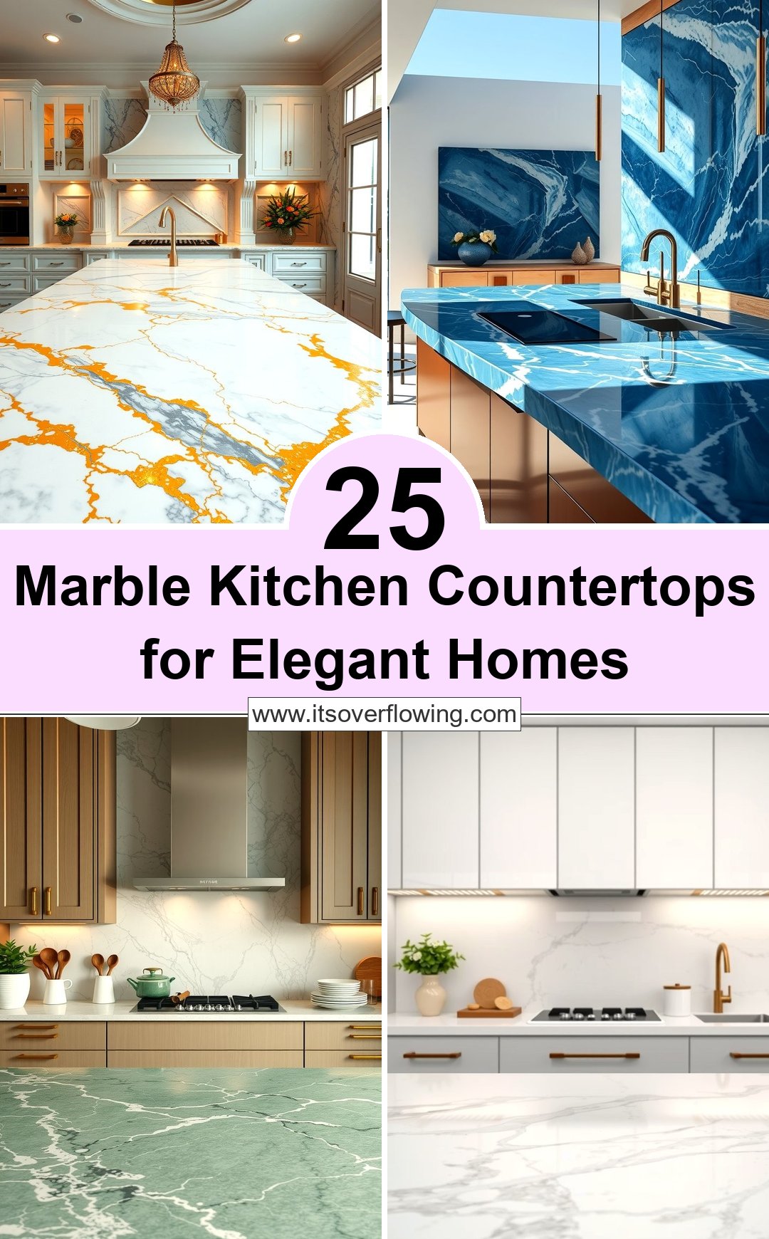 25 Marble Kitchen Countertops for Elegant Homes