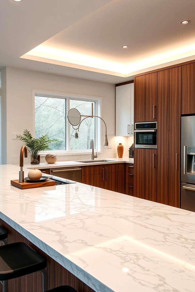 30 Quartz Kitchen Countertops for Modern & Durable Surfaces