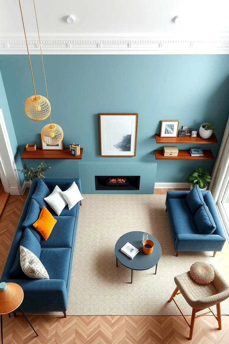 30 Stunning Blue and Gold Living Room Ideas for Elegant Spaces