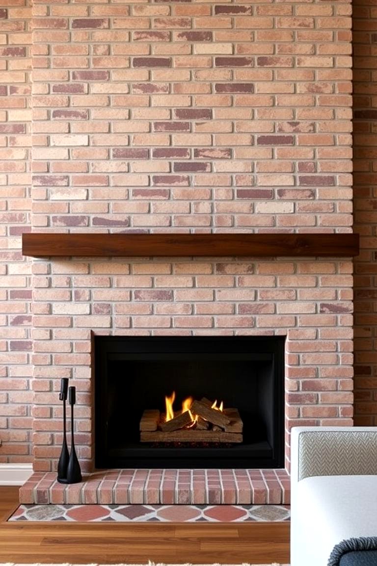 21 Rustic Brick Fireplace Ideas for Warm Living Rooms