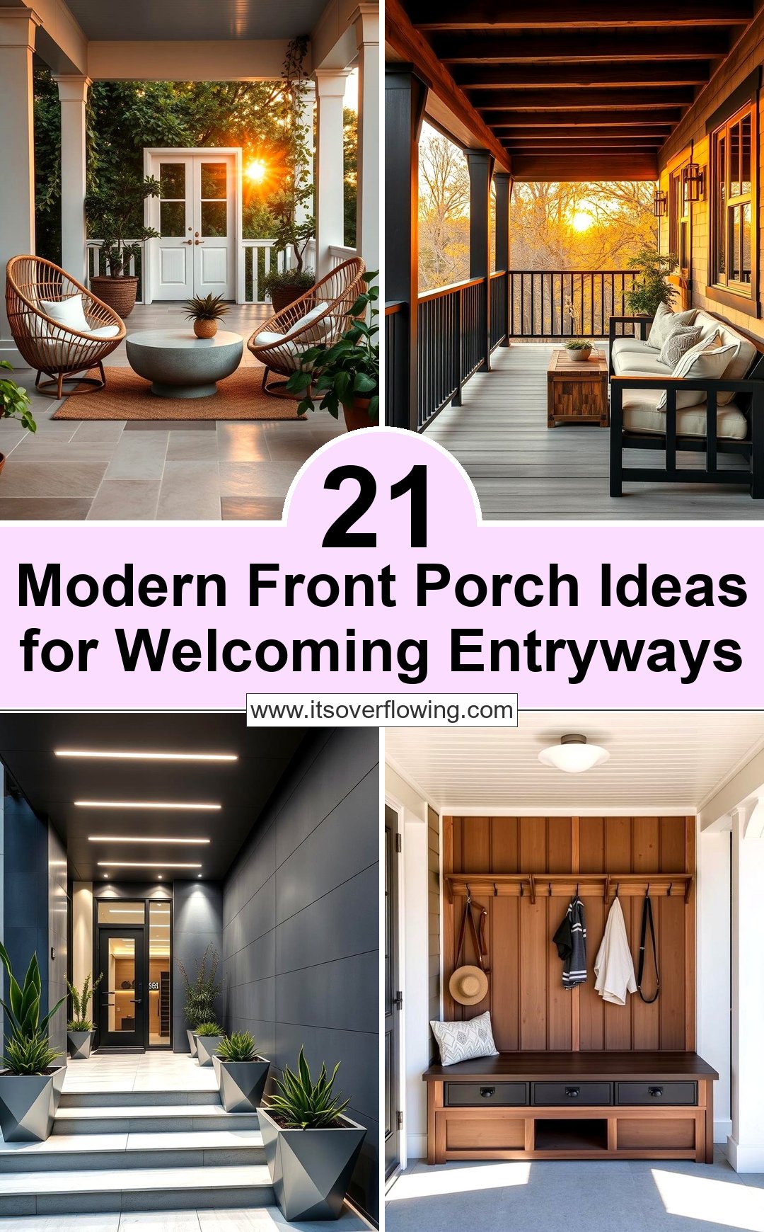 21 Modern Front Porch Ideas for Welcoming Entryways