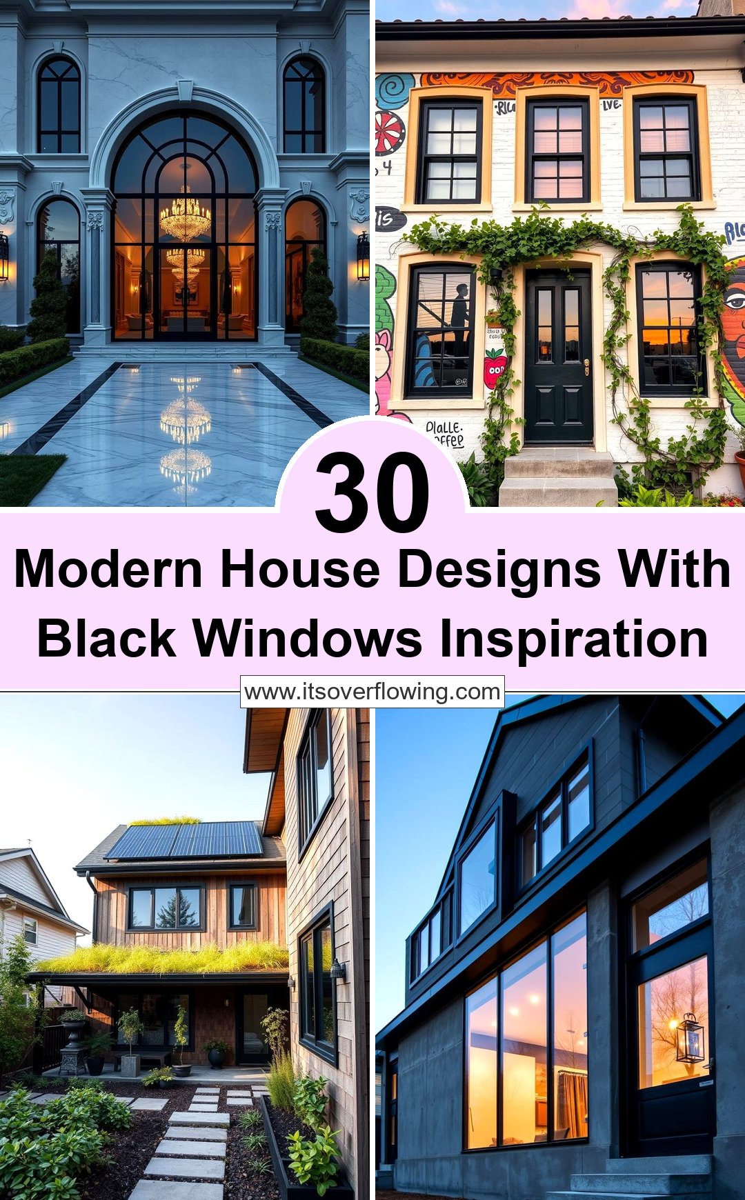 30 Modern House Designs With Black Windows Inspiration