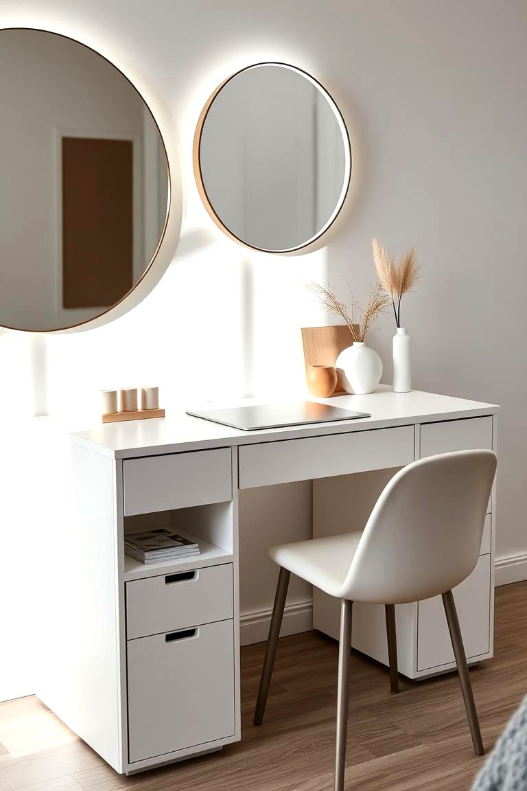 30 Stylish Makeup Vanity Ideas for a Functional Beauty Space