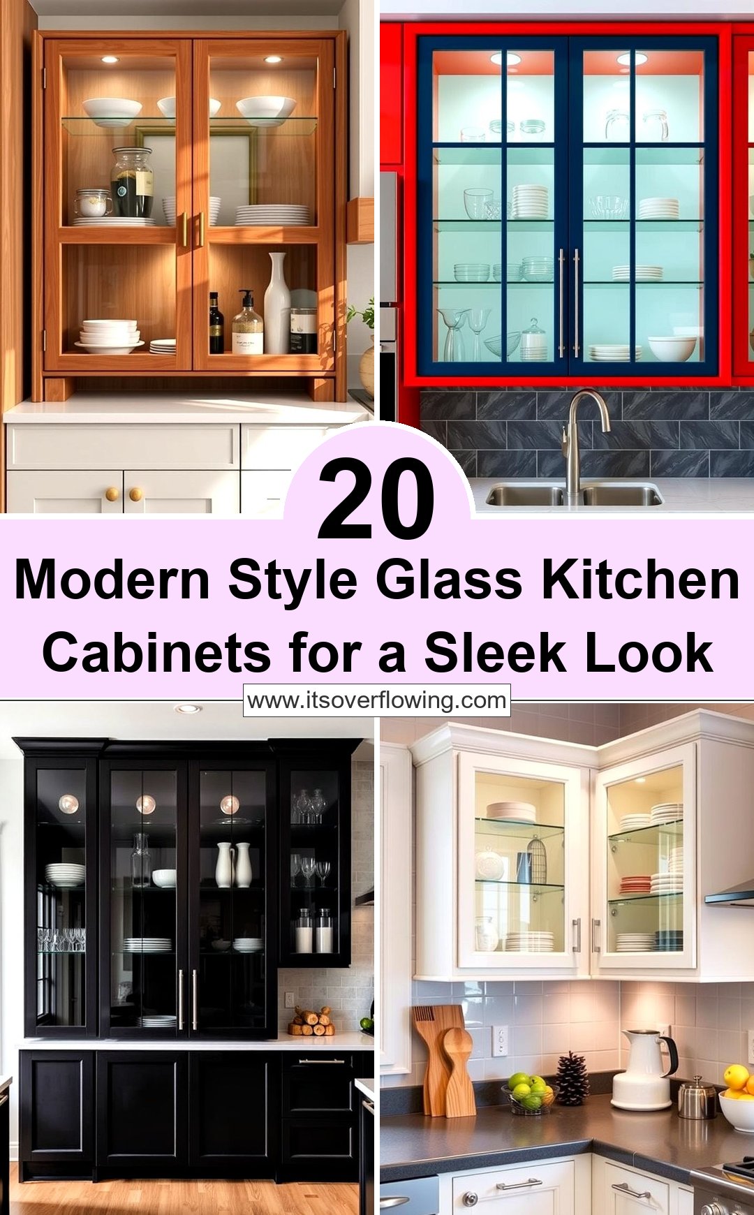 20 Modern Style Glass Kitchen Cabinets for a Sleek Look