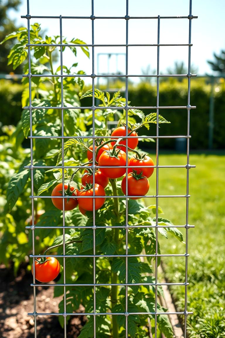 30 Tomato Trellis Ideas for Healthy & Space-Saving Gardens