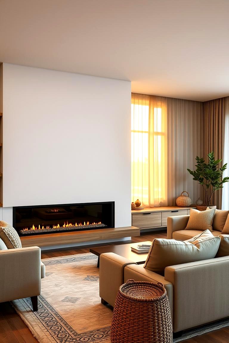 30 Linear Fireplace Ideas for Modern Home Heating