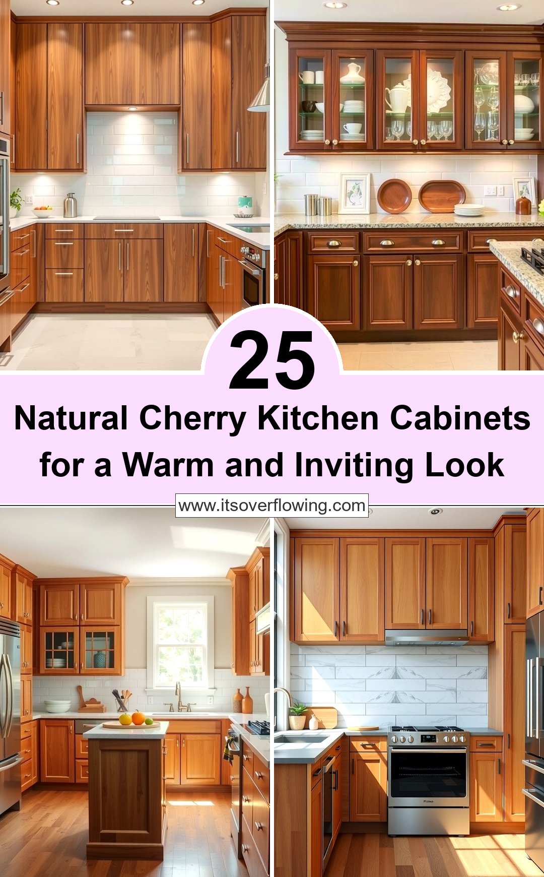 25 Natural Cherry Kitchen Cabinets for a Warm and Inviting Look