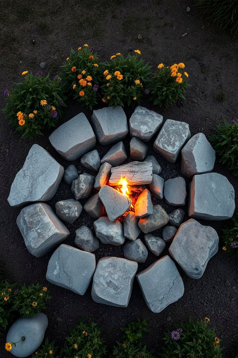 30 Elegant Stone Fire Pit Ideas for Backyard Entertaining