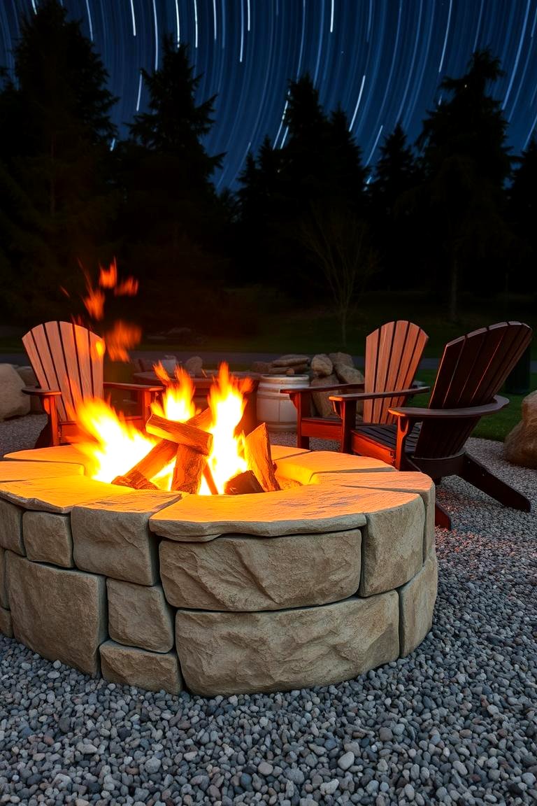 30 Elegant Stone Fire Pit Ideas for Backyard Entertaining