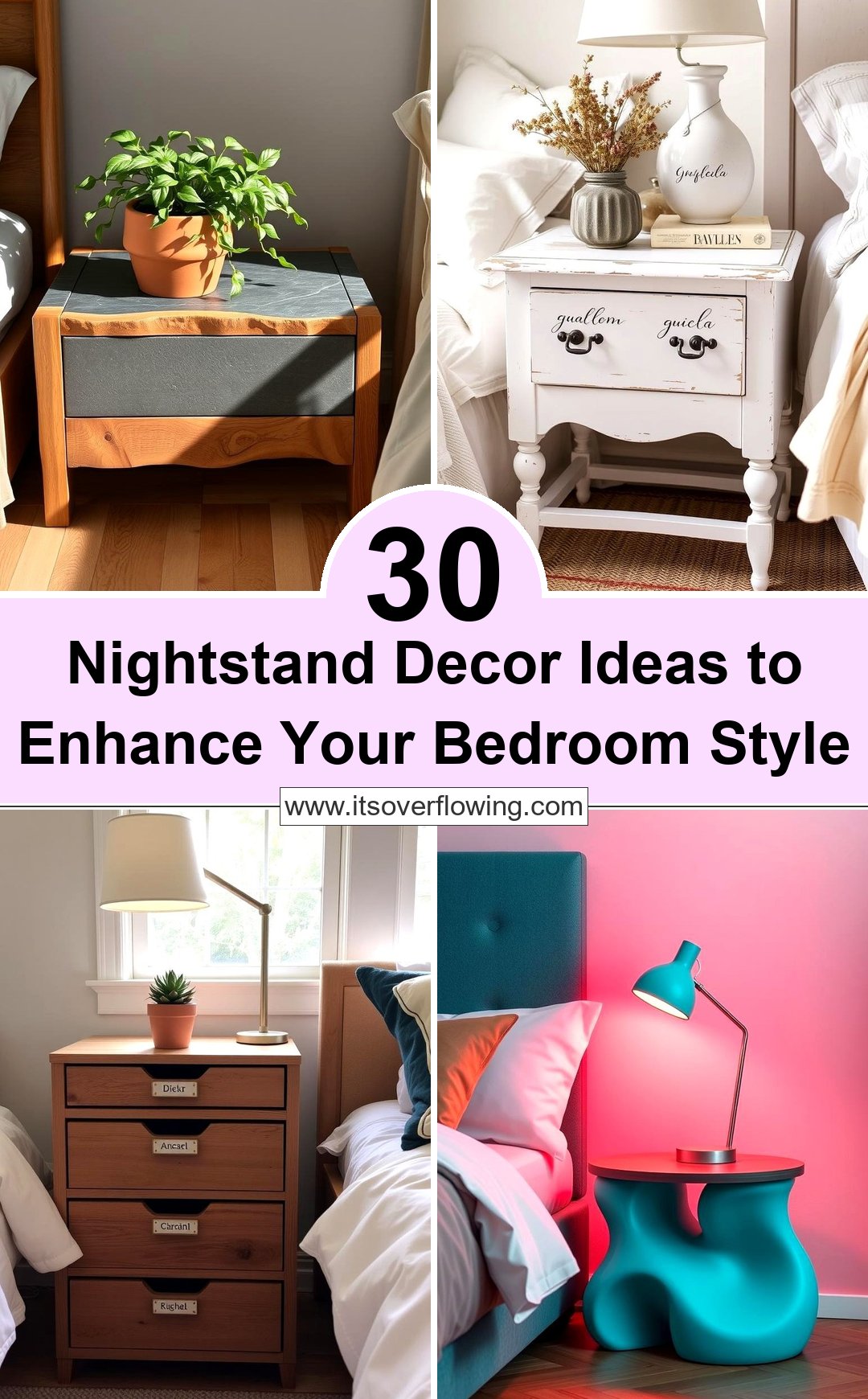 30 Nightstand Decor Ideas to Enhance Your Bedroom Style