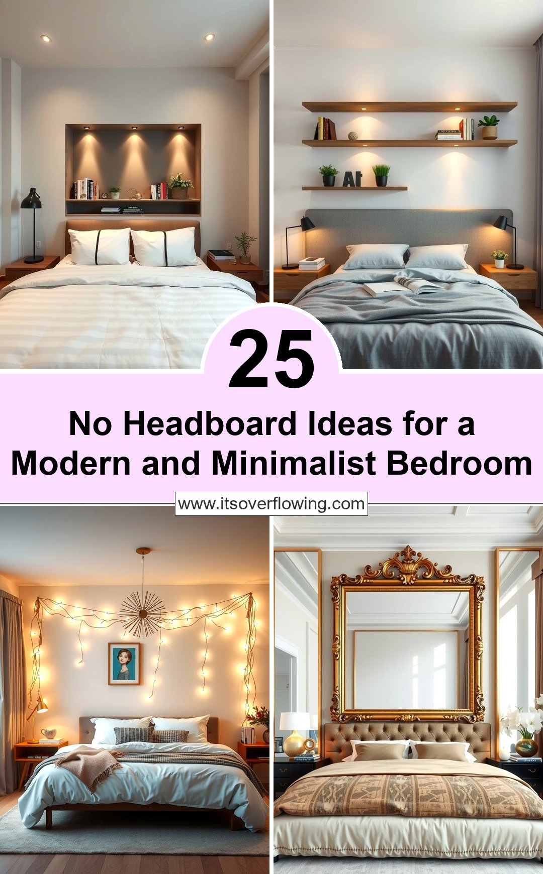 25 No Headboard Ideas for a Modern and Minimalist Bedroom