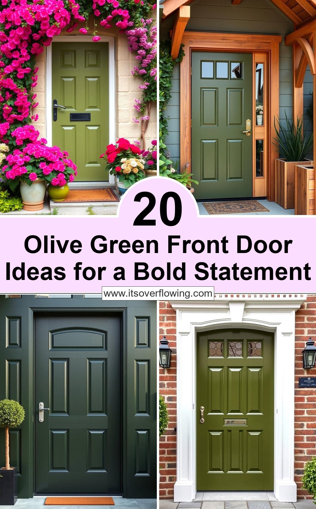 20 Olive Green Front Door Ideas for a Bold Statement