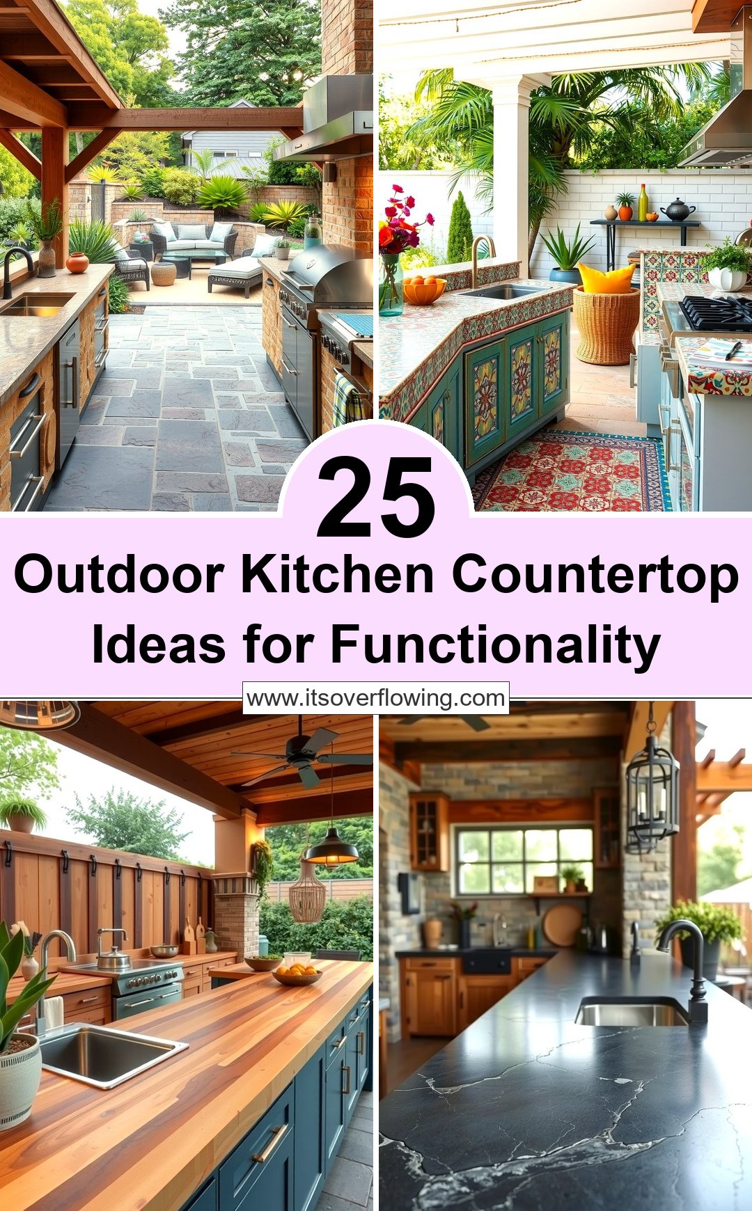 25 Outdoor Kitchen Countertop Ideas for Functionality