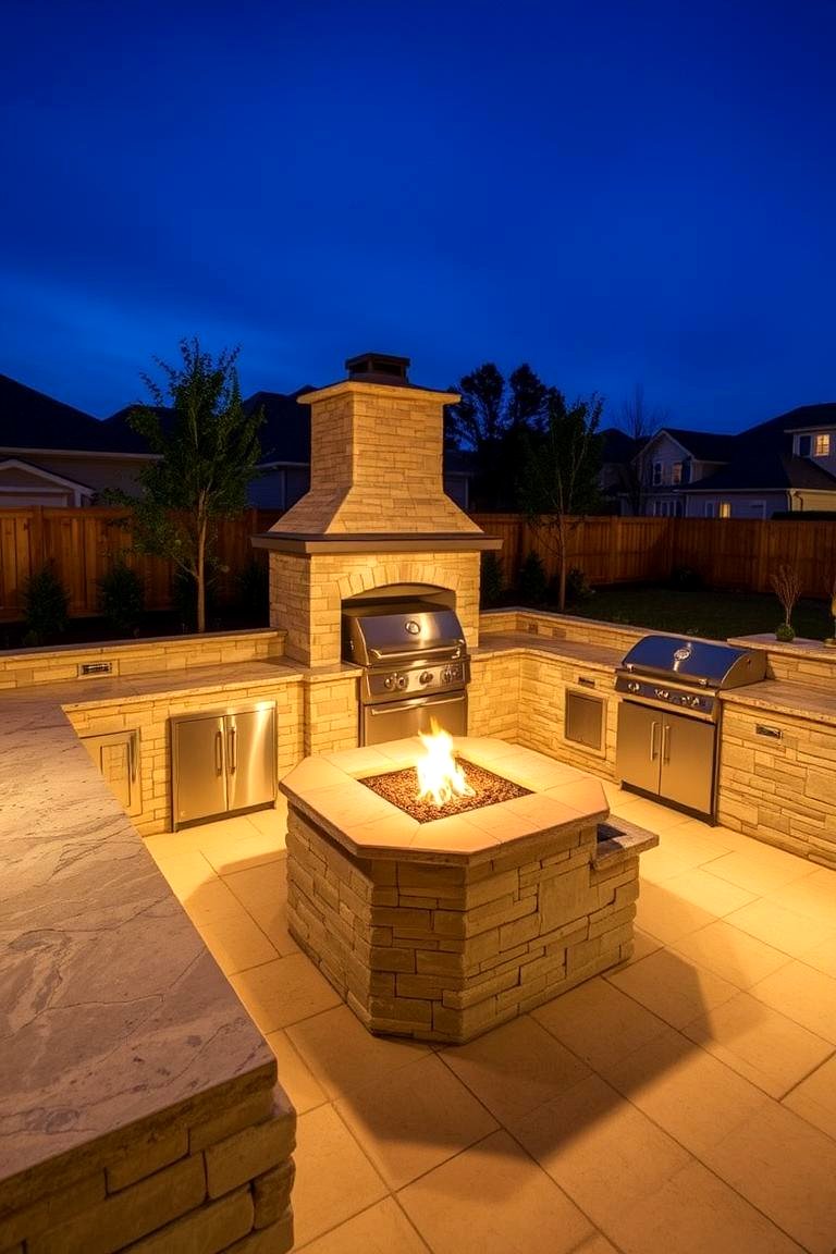 30 Elegant Stone Fire Pit Ideas for Backyard Entertaining