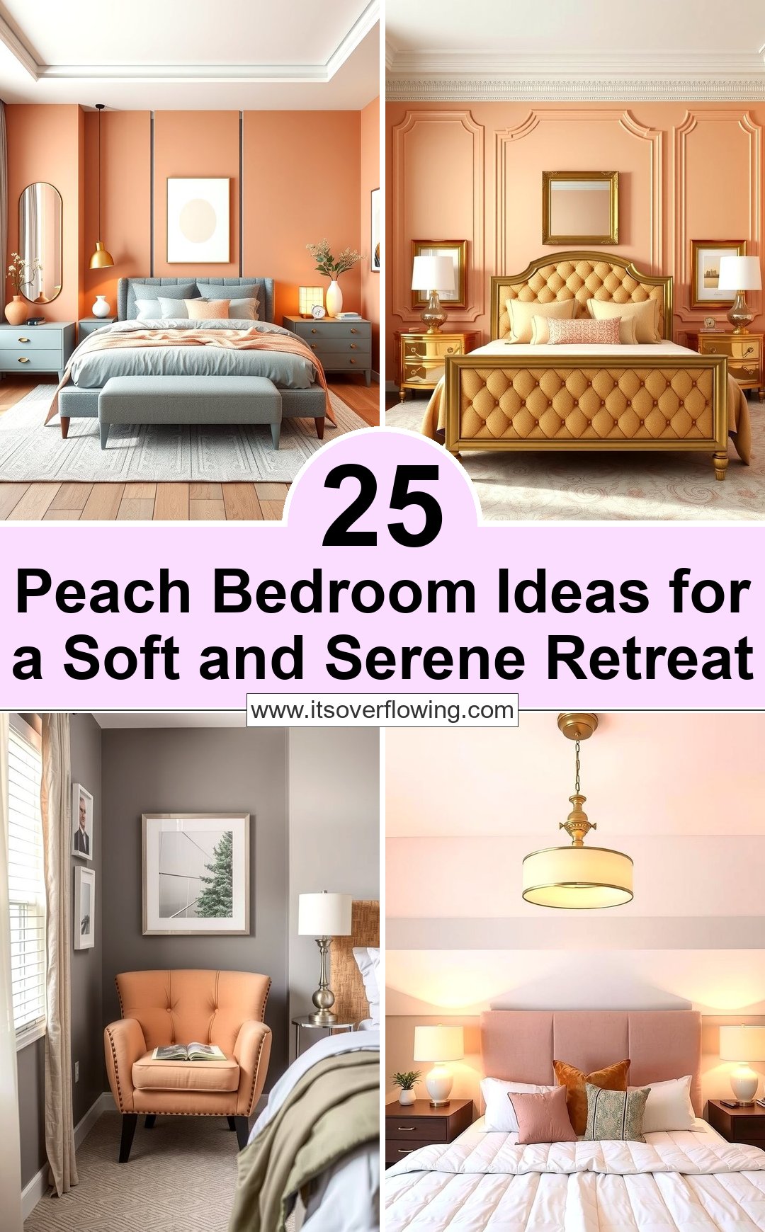25 Peach Bedroom Ideas for a Soft and Serene Retreat