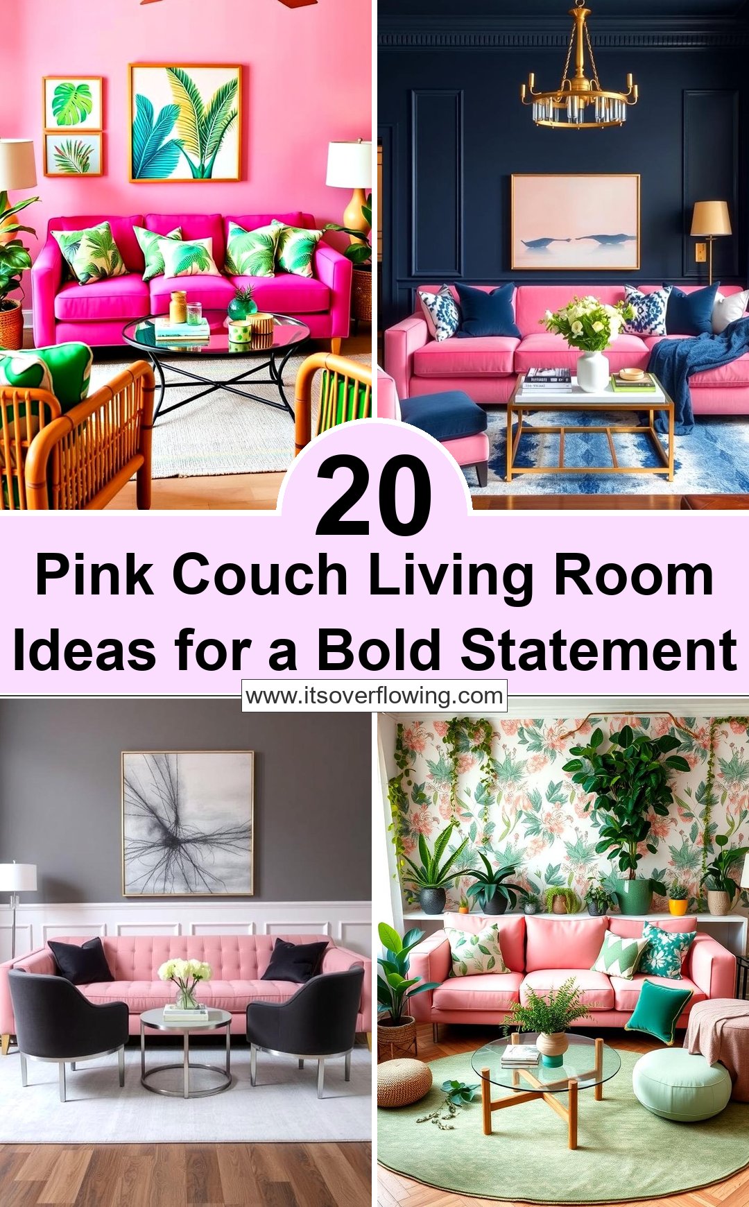 20 Pink Couch Living Room Ideas for a Bold Statement