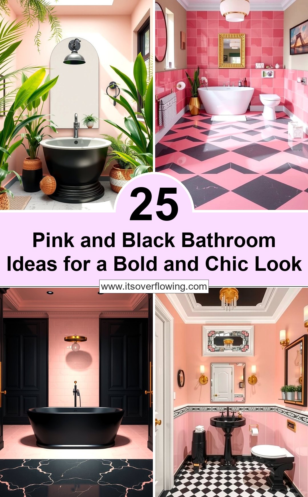 25 Pink and Black Bathroom Ideas for a Bold and Chic Look