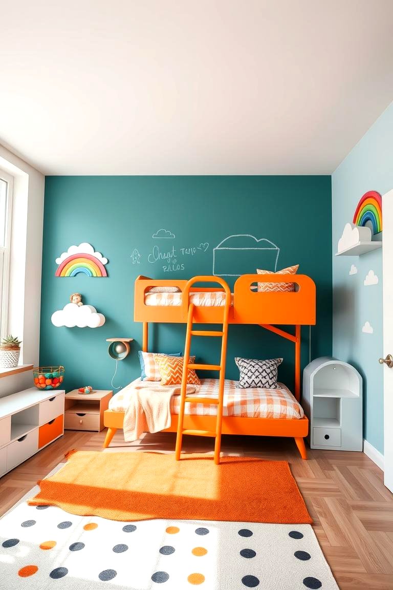 30 Teal & Orange Room Color Schemes for Vibrant Home Decor