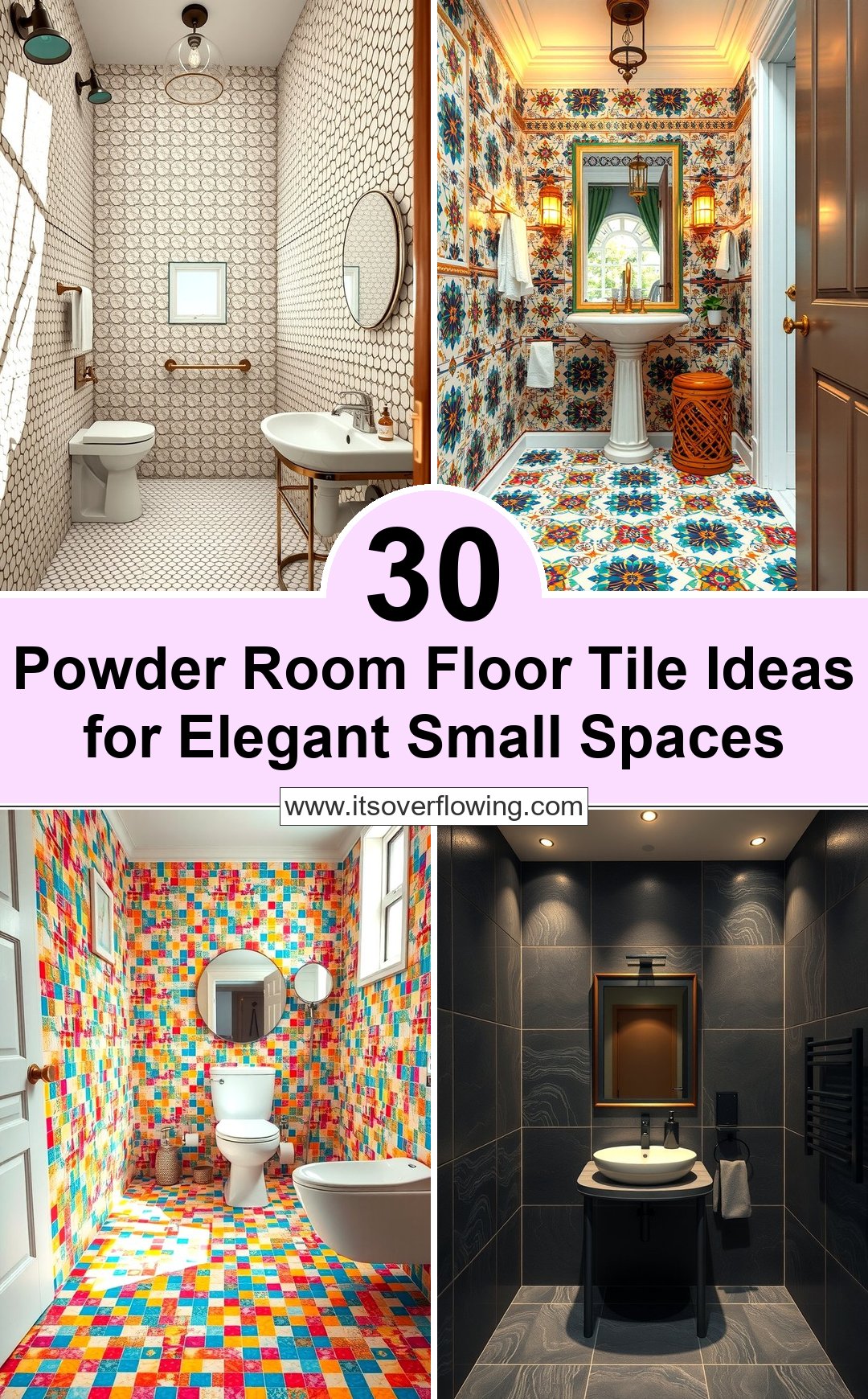 30 Powder Room Floor Tile Ideas for Elegant Small Spaces