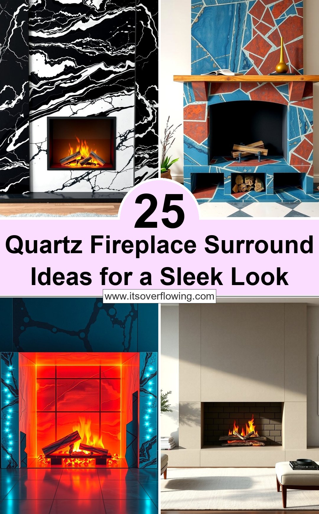 25 Quartz Fireplace Surround Ideas for a Sleek Look