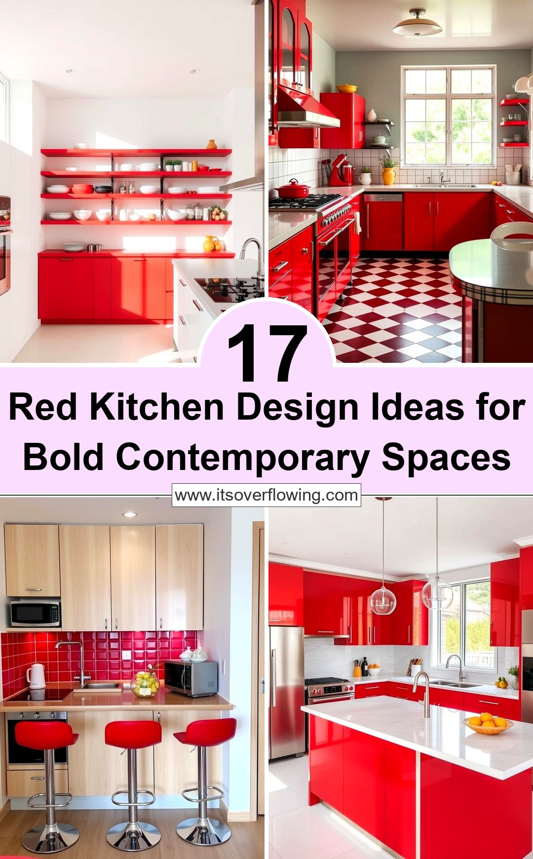 17 Red Kitchen Design Ideas for Bold Contemporary Spaces