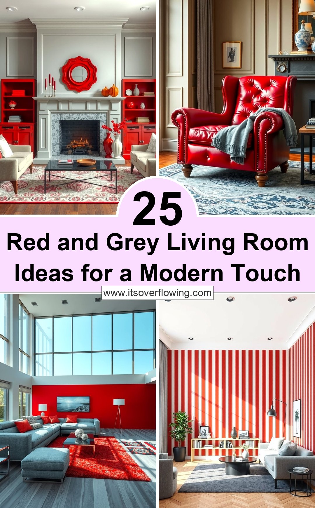 25 Red and Grey Living Room Ideas for a Modern Touch